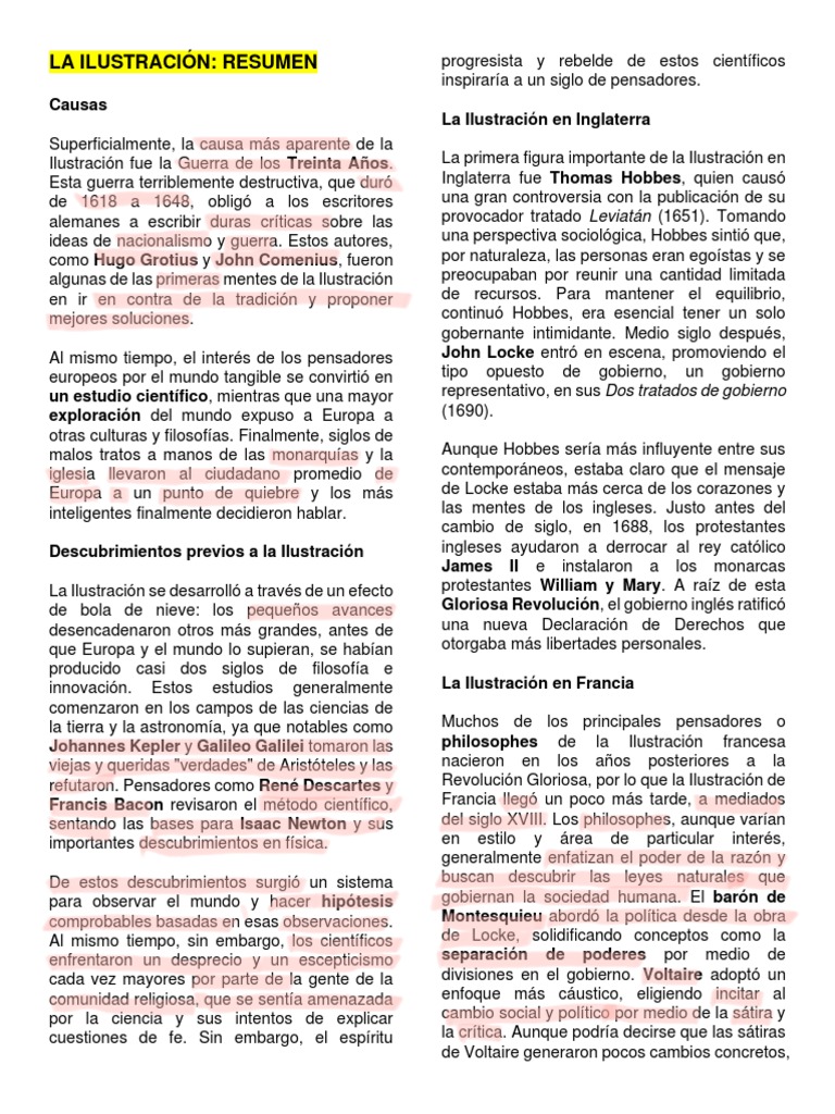 ILUSTRACIÓN Resumen, Personajes y Conceptos Clave | PDF | Era de ...