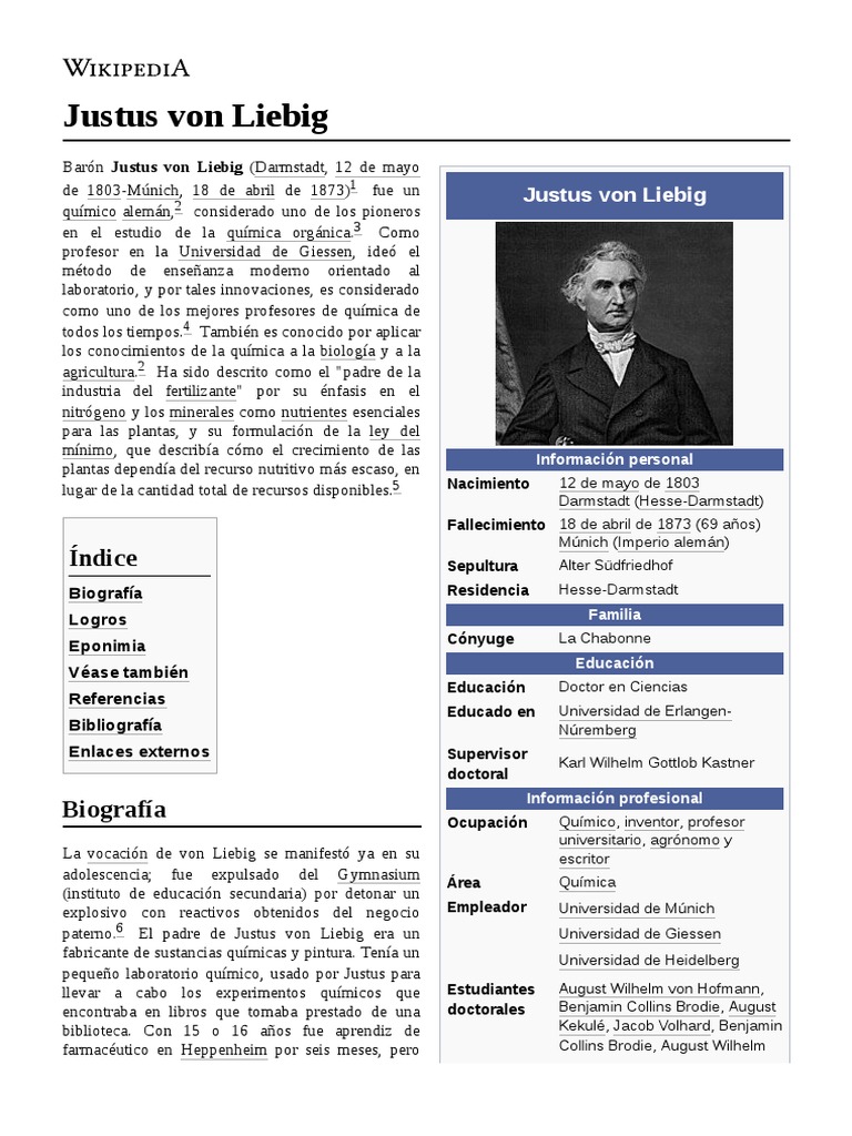 Justus Von Liebig | PDF