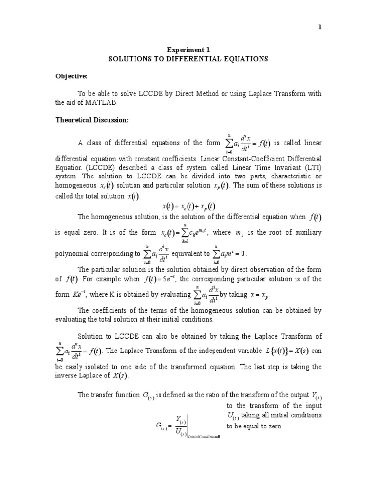 Experiment 1 | PDF | Mathematics | Mathematical Analysis