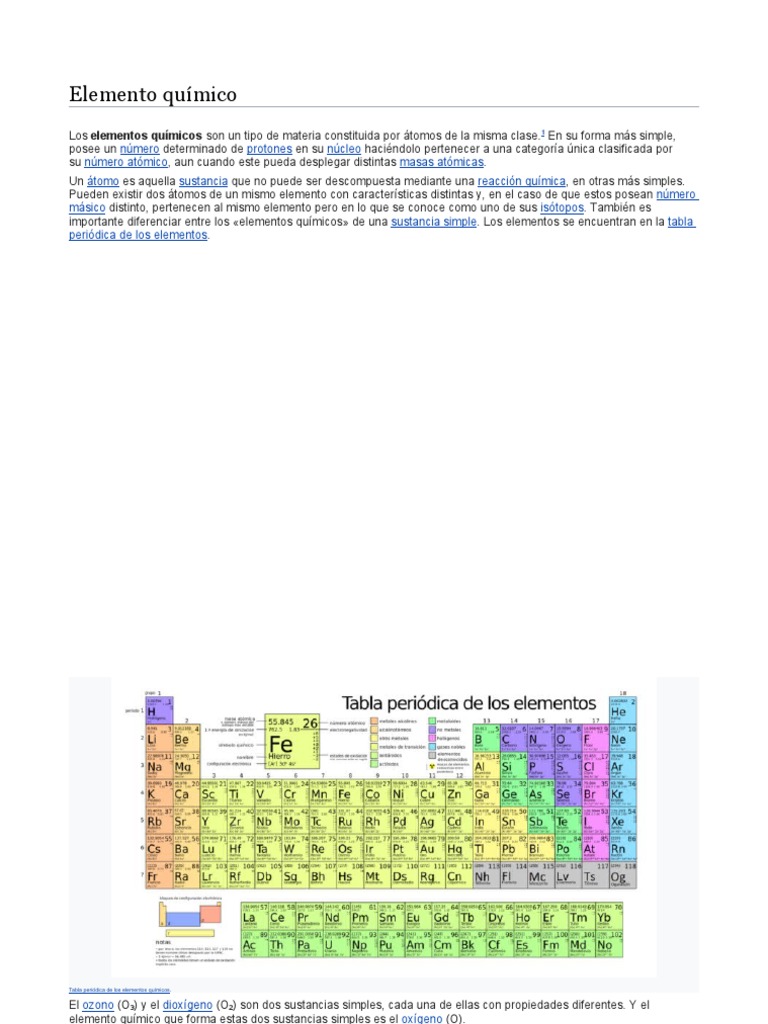 Elementos Químicos y Tabla Periódica | PDF | Elementos químicos | Química