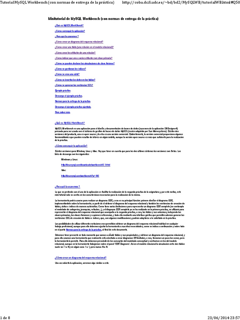 Tutorial MySQL Workbench | PDF | Mi sql | SQL