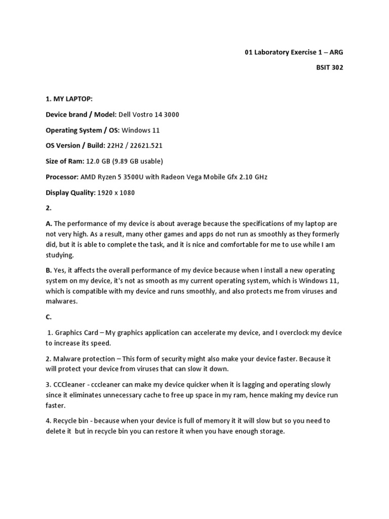 01 Laboratory Exercise 1 - ARG | PDF | Linux | Operating System