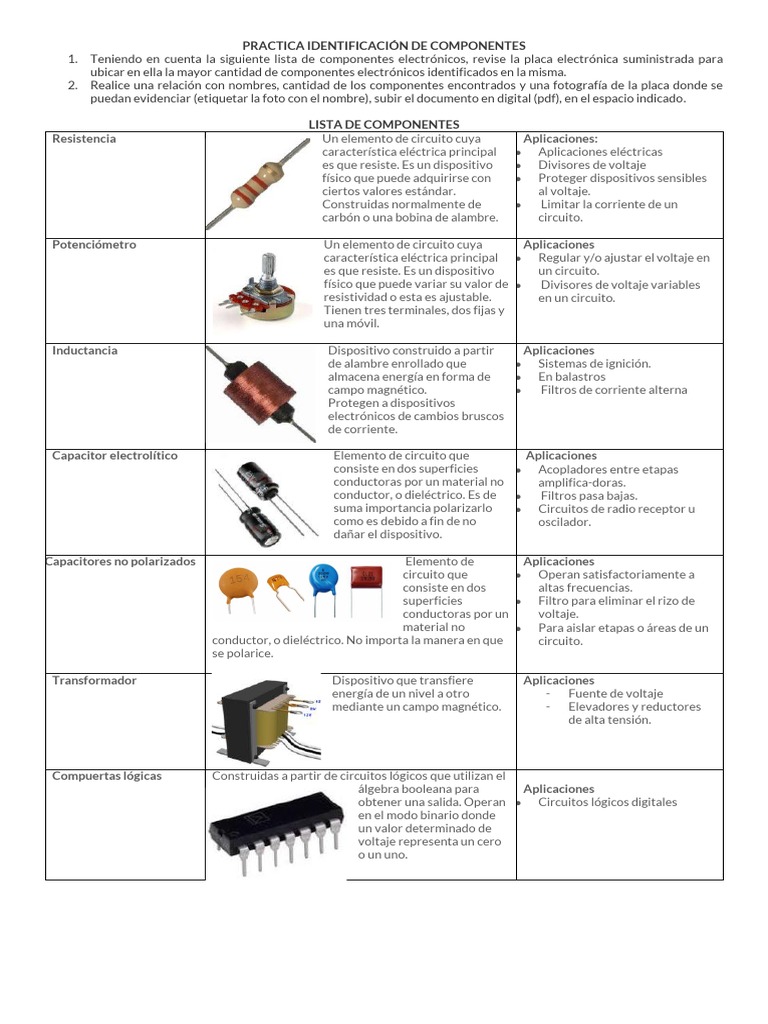 Identificación de Componentes Electrónicos | PDF | Electrónica | Diodo