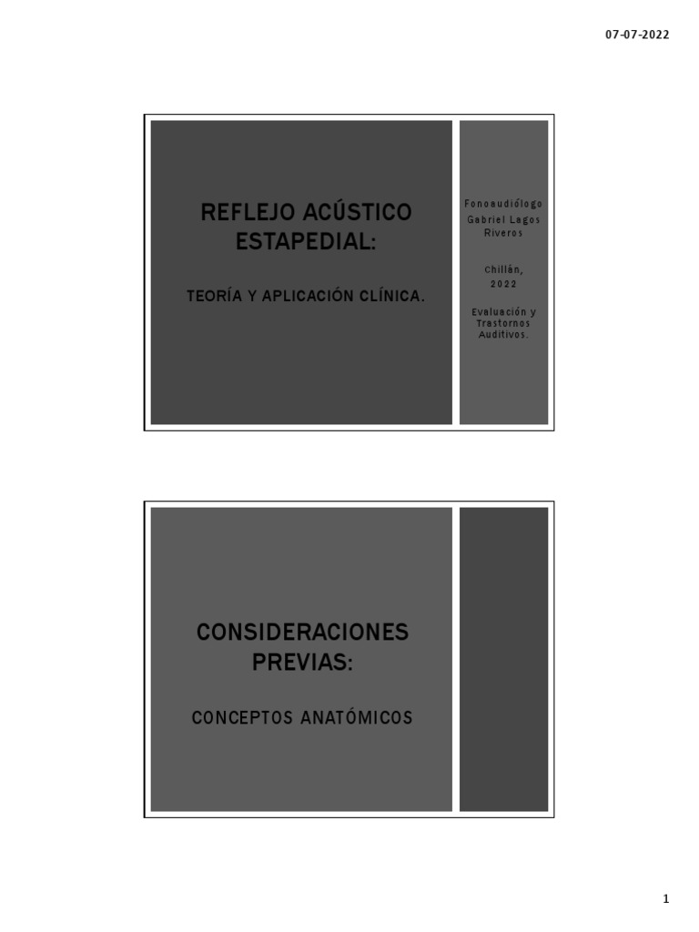 Aplicación Clínica Del Reflejo Acústico | PDF | Anatomía humana ...