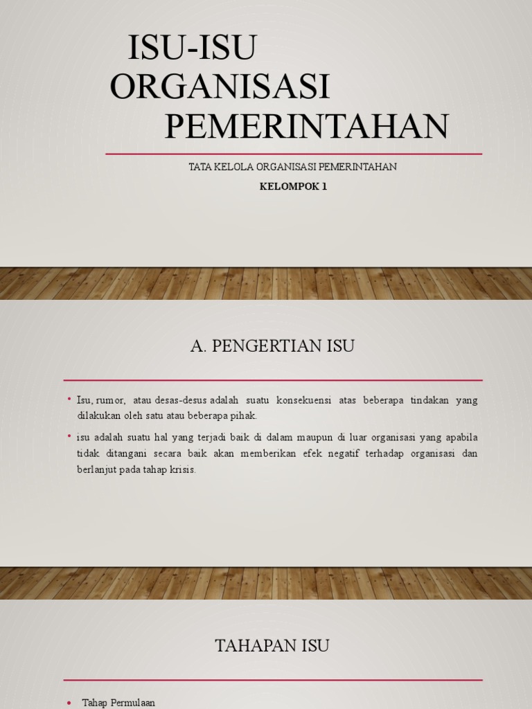 Isu Isu Organisasi | PDF