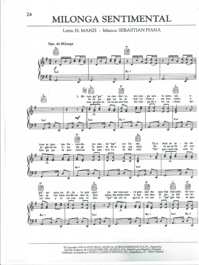 Milonga Sentimental | PDF