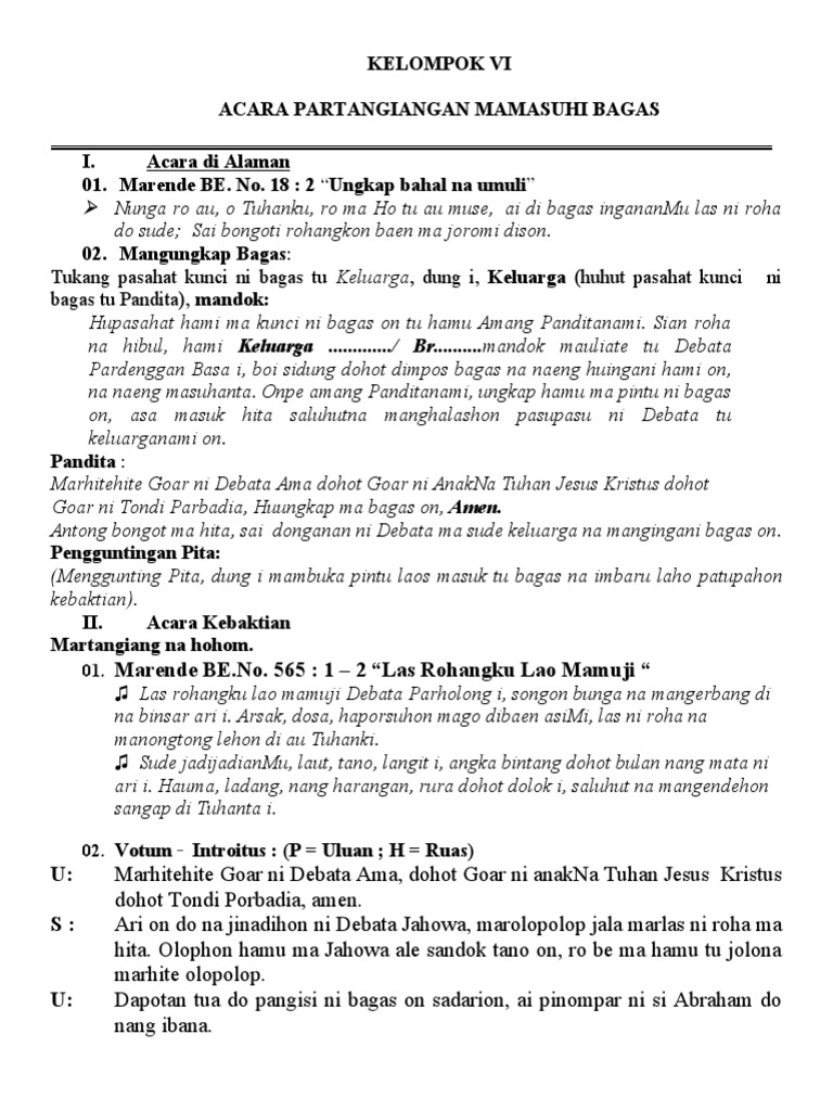 Acara Mamasuhi Bagas Dan Sidi-1 | PDF