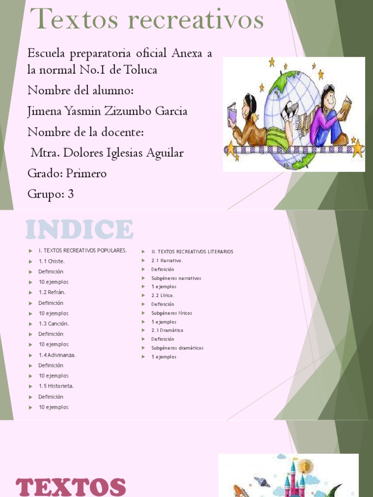 Textos Recreativos | PDF | Narración | Las artes