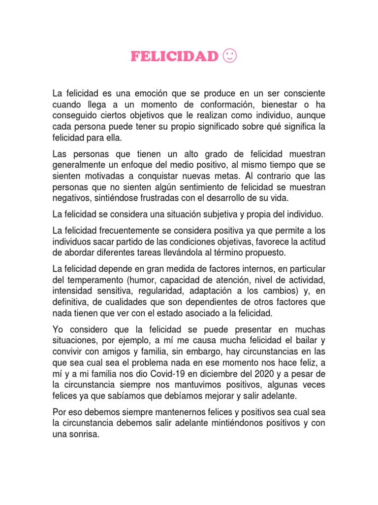 Comprendiendo la Felicidad y el Pensamiento | PDF | Felicidad | Pensamiento