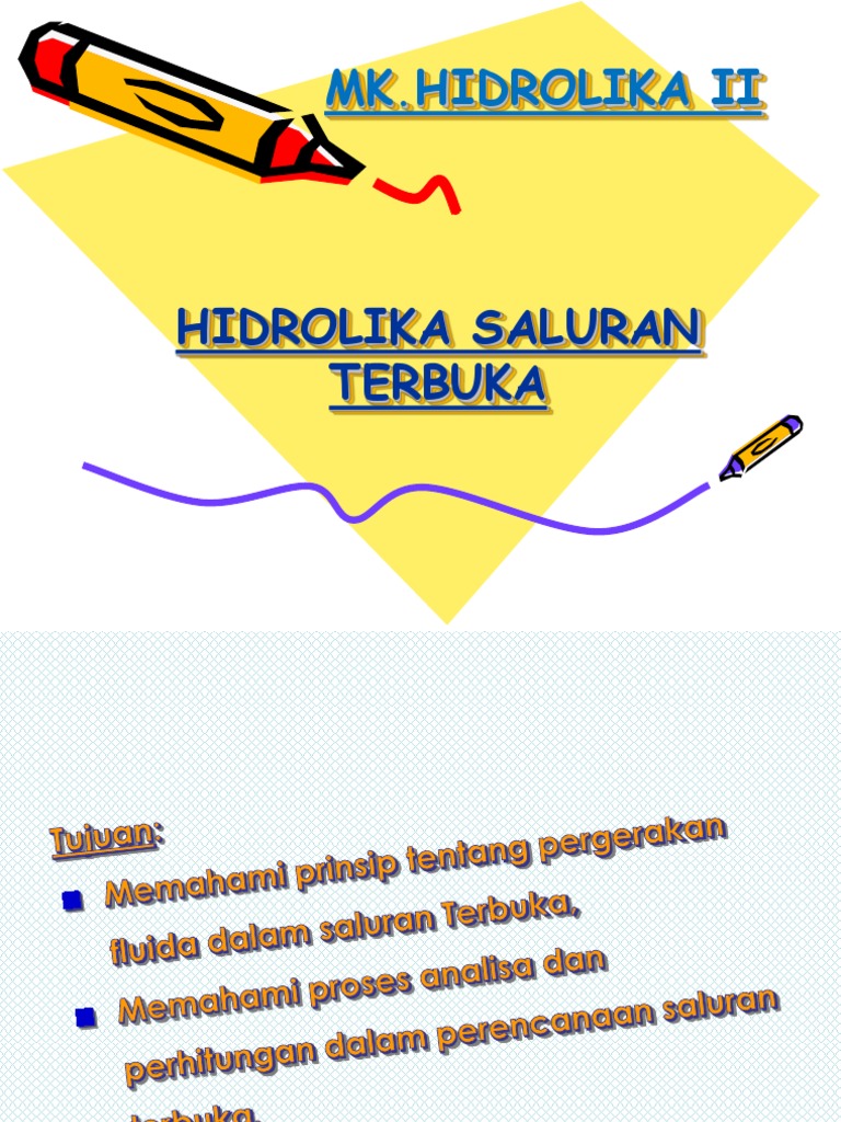 1.materi Hidrolika II - Hidrolika Saluran Terbuka | PDF