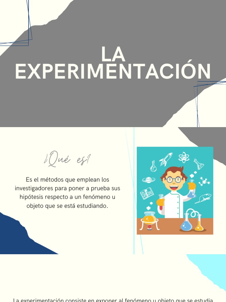 Definición y tipos de experimentación | PDF | Experimentar | Hipótesis
