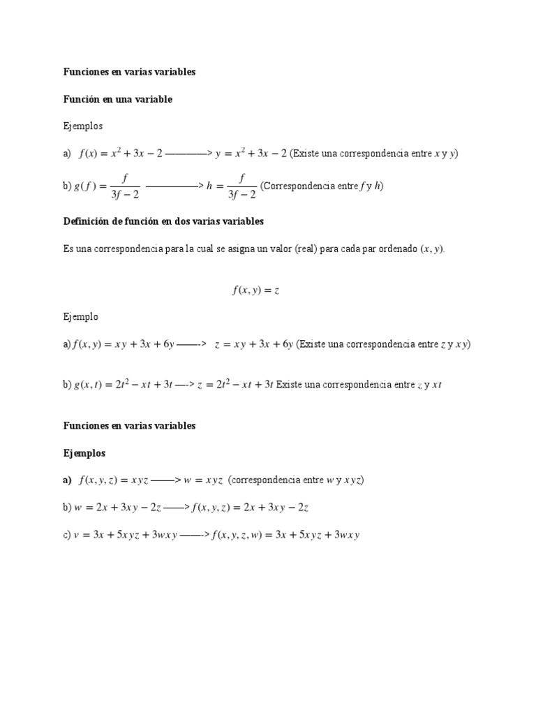 Funciones en Varias Variables | PDF | Derivado | Degradado