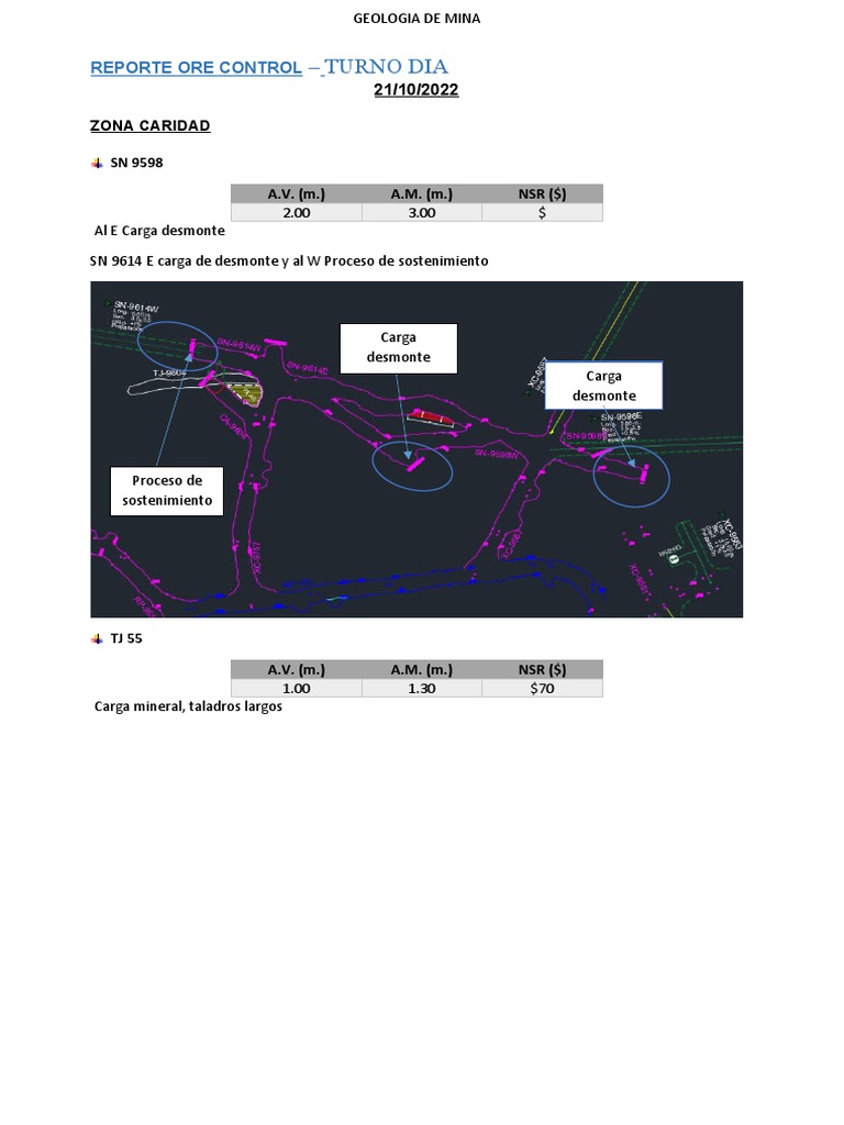 Reporte Geología Mina Caridad 2022 | PDF | Minerales | Mineralogía