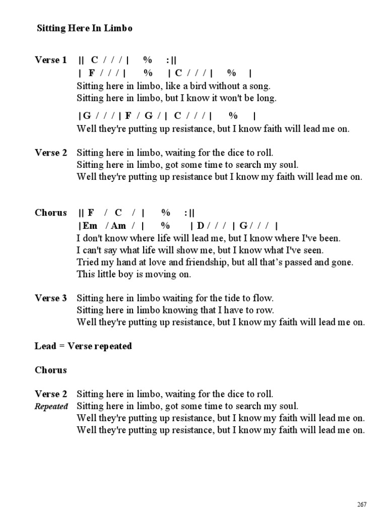 Sitting Here in Limbo | PDF