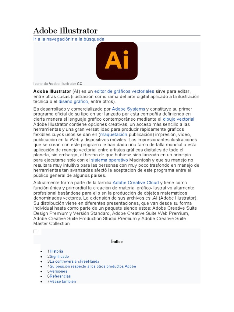 Adobe Illustrator | PDF | Ilustrador Adobe | Software