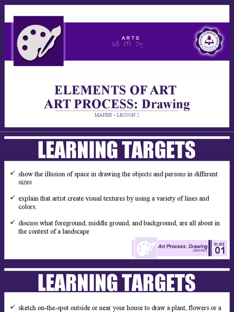 Lesson 1 - Elements of Art and Landscape Drawing | PDF | Drawing | Shape