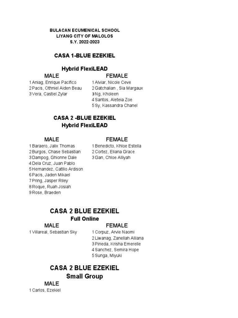 Primary School Sectioning | PDF