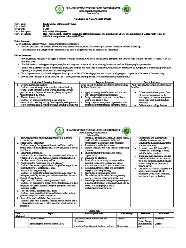 Fundamentals Of Database System Pdf Databases Relational Database
