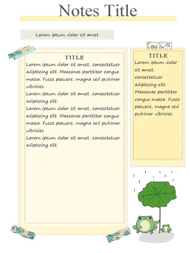 Look Up and Smile Aesthetic Notes Template Word | PDF
