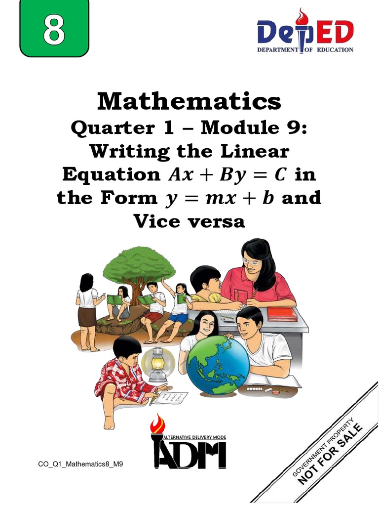 Math8 q1 Mod9 Writing-Linear-Equation v2 | PDF | Mathematics | Mathematical Objects