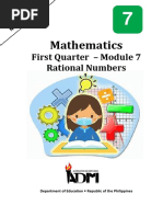 Grade 7 Math Learning Module, First Quarter | PDF | Subtraction ...