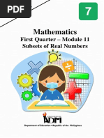 Grade 7 Math Learning Module, First Quarter | PDF | Subtraction ...