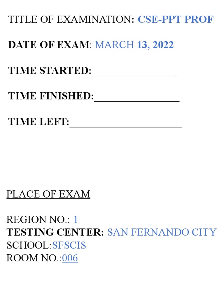 Civil Service Exam | PDF | Tests | Evaluation Methods