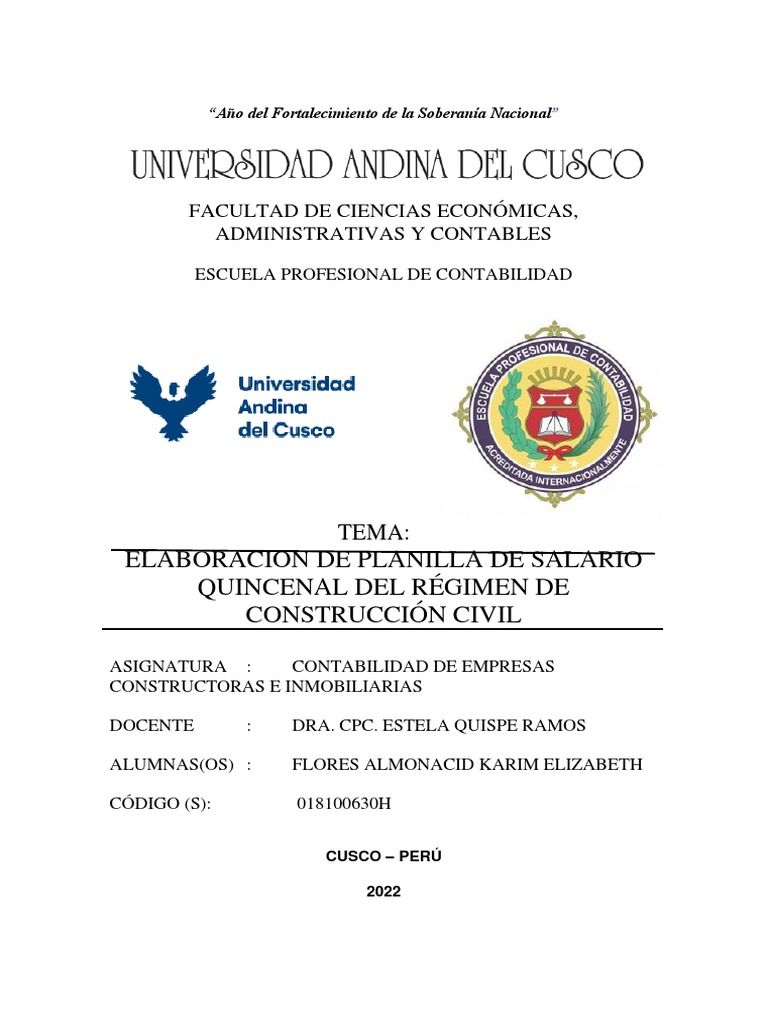 Planilla de Trabajo Quincenal | PDF | Contabilidad | Servicios financieros