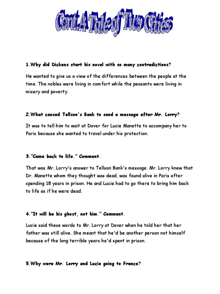 A Tale of Two Cities | PDF | A Tale Of Two Cities