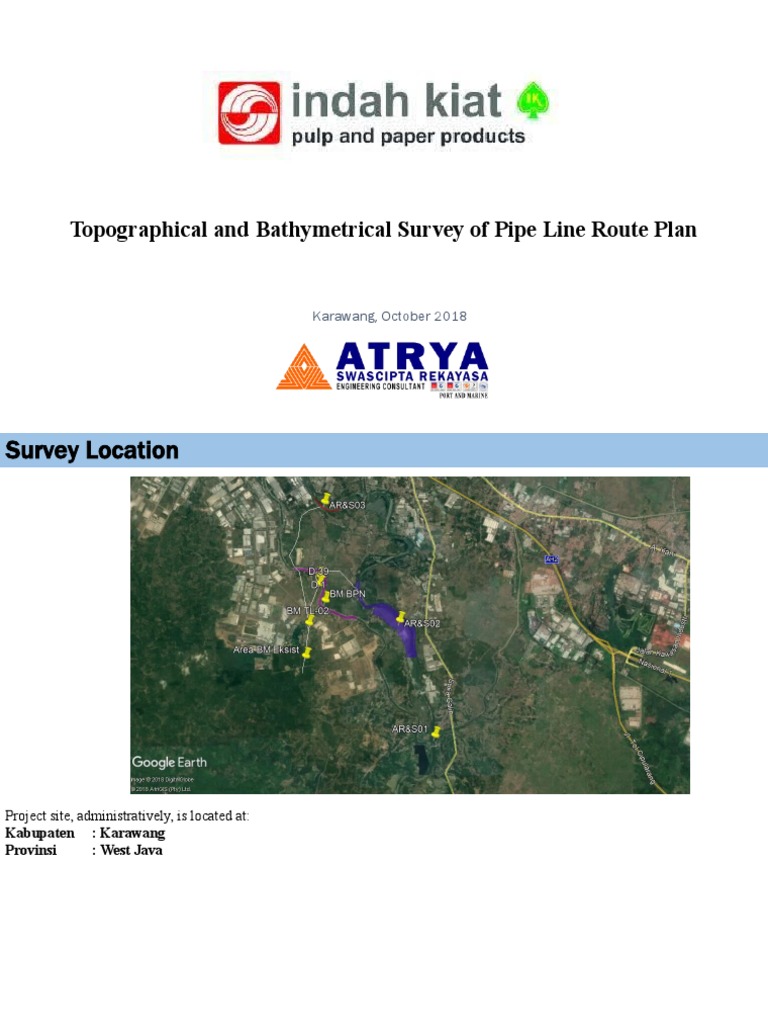 PT. Indah Kiat Pulp and Paper Topography and Bathymetry Survey | Download Free PDF | Topography ...