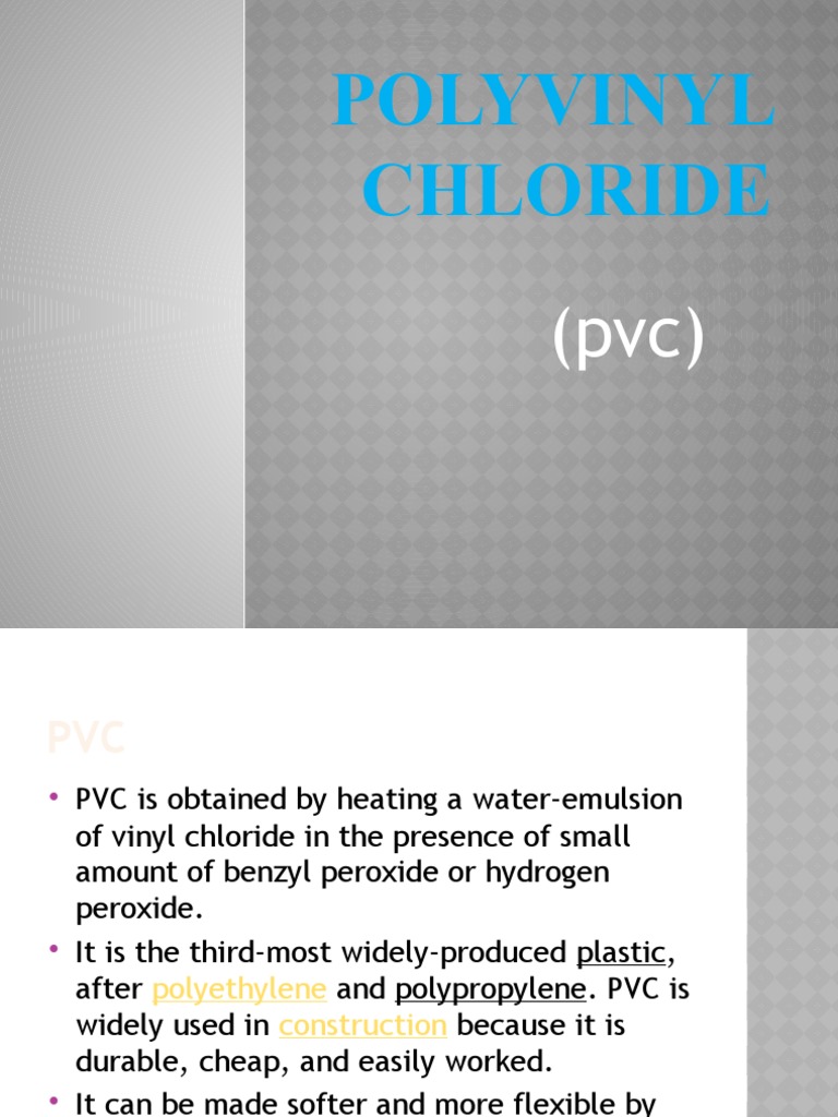 PVC Presentation | Download Free PDF | Polyvinyl Chloride | Building ...