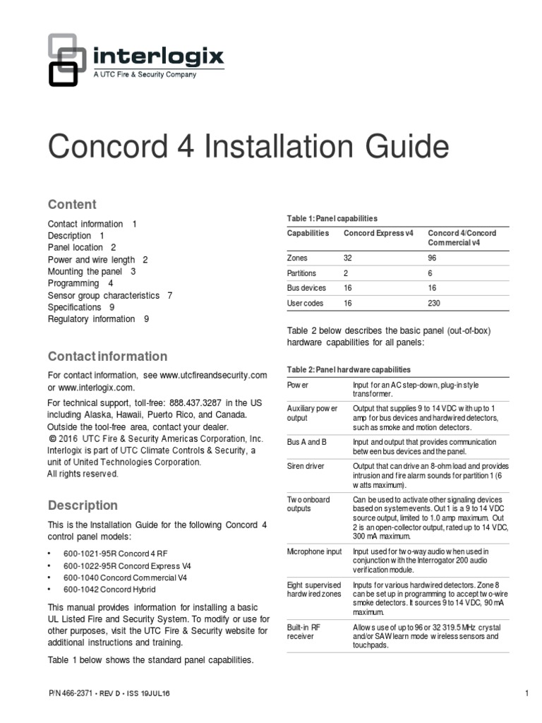 466 2371 D Concord 4 Install Guide | PDF | Menu (Computing) | Security ...