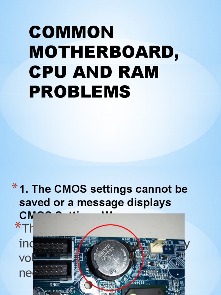 Troubleshooting CPU and Motherboard Issues | PDF | Computer Engineering ...