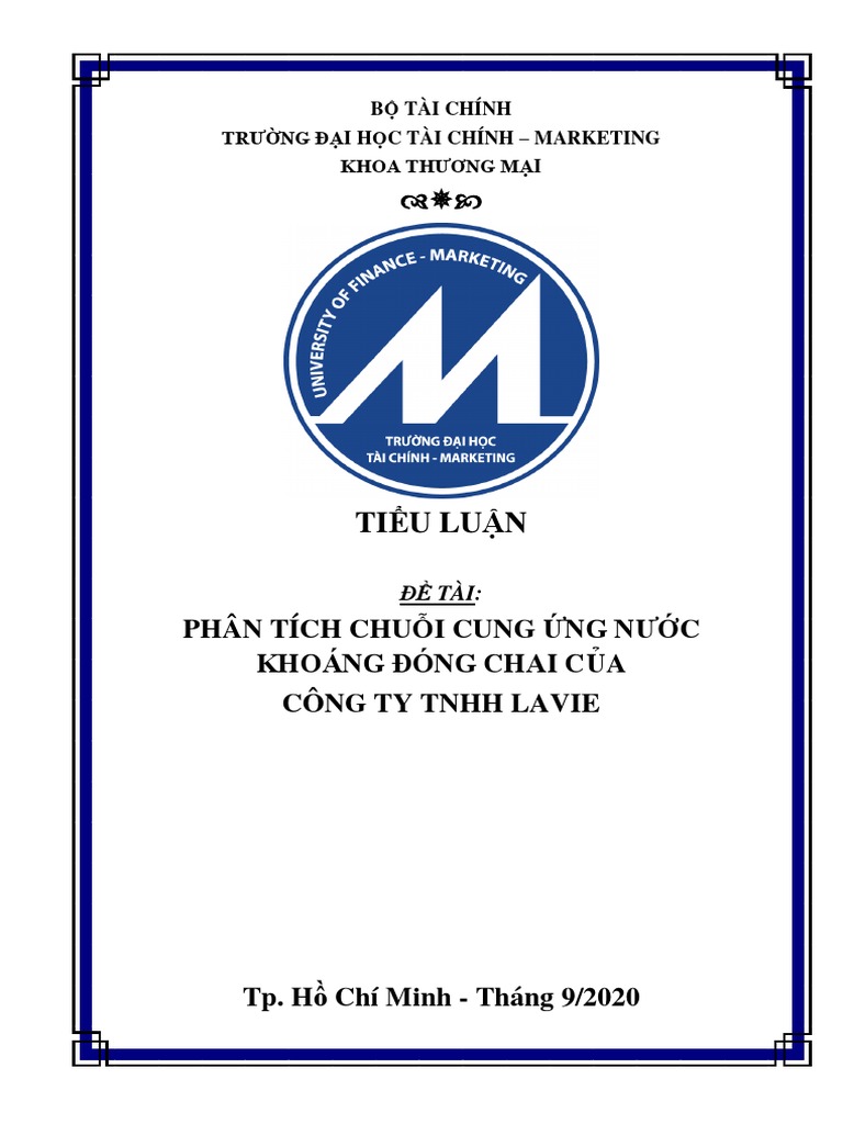 (123doc) - Tieu-Luan-Phan-Tich-Chuoi-Cung-Ung-Nuoc-Khoang-Dong-Chai-Cuacong-Ty-Tnhh-Lavie | PDF