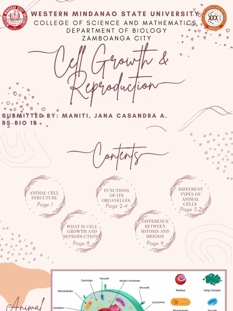 Zoo101 (Lec) Assignment - Cell Growth and Reproduction | PDF | Cell ...
