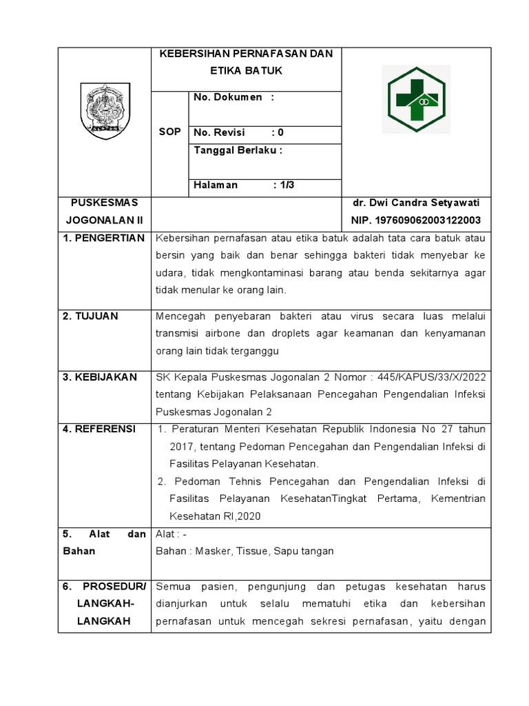 Sop Batuk Efektif | PDF