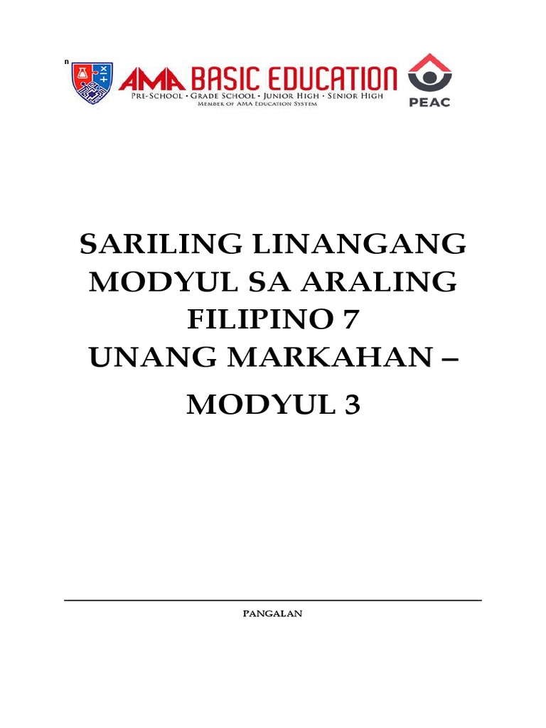 Filipino 7 Module 3 | PDF