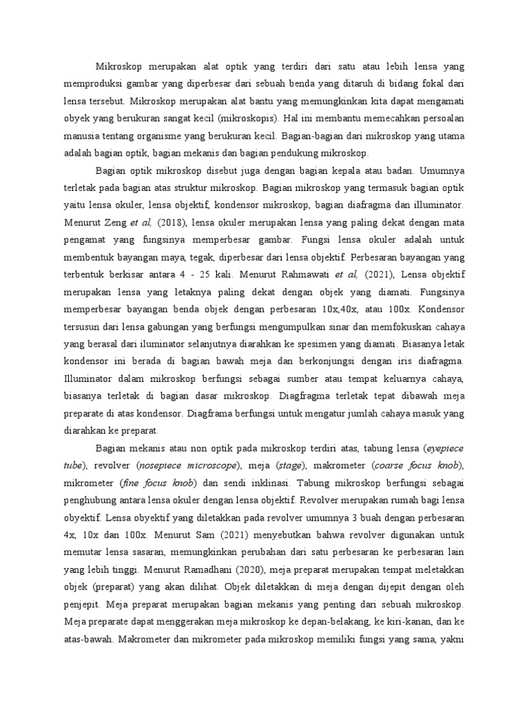 Bagian dan Fungsi Mikroskop | PDF | Sains & Matematika | Komputer