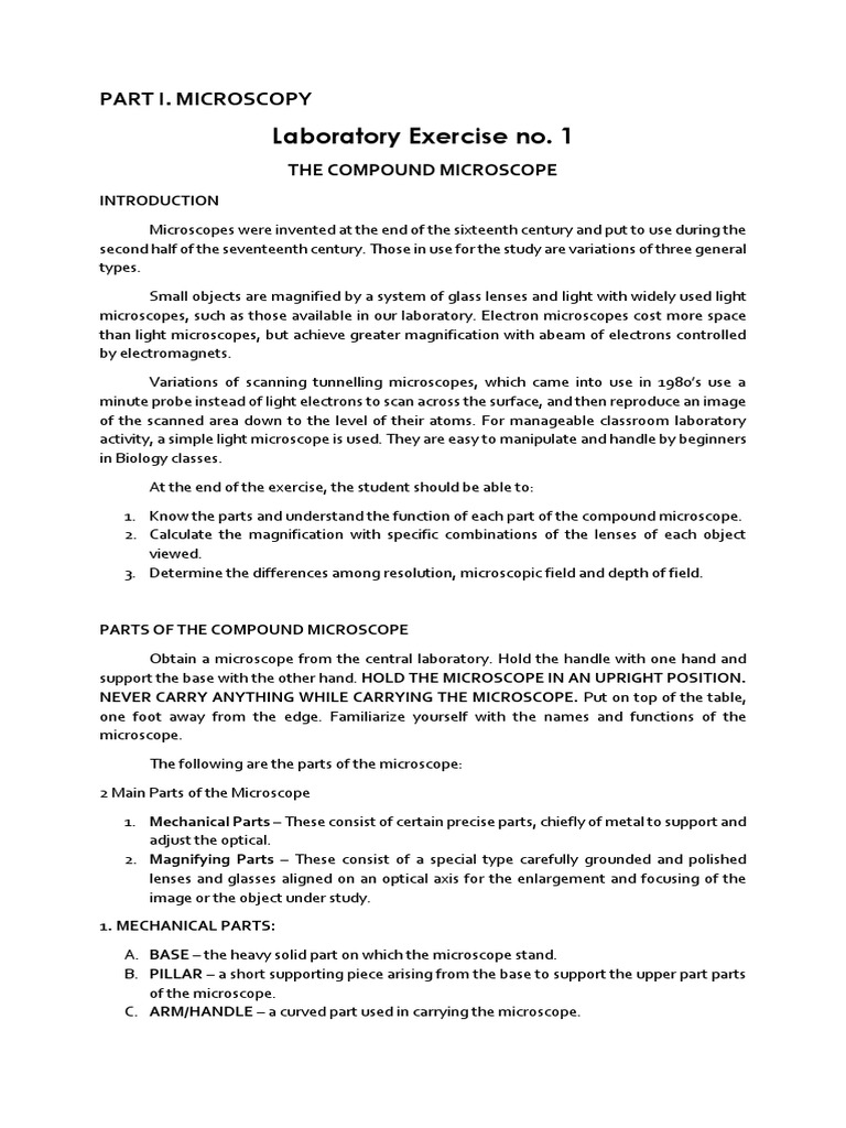 Zoology Lab Activity 1 Letter E | PDF | Microscope | Atomic