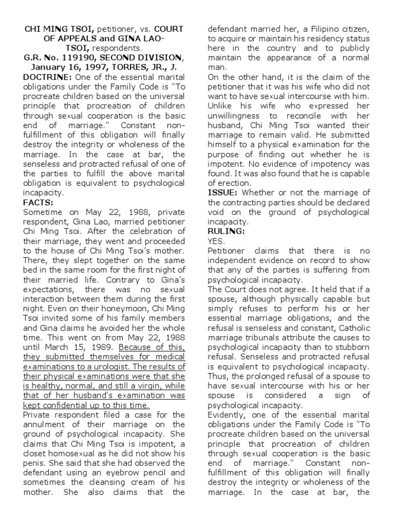 Chi Ming Tsoi and Antonio Cases | PDF | Marriage | Justice