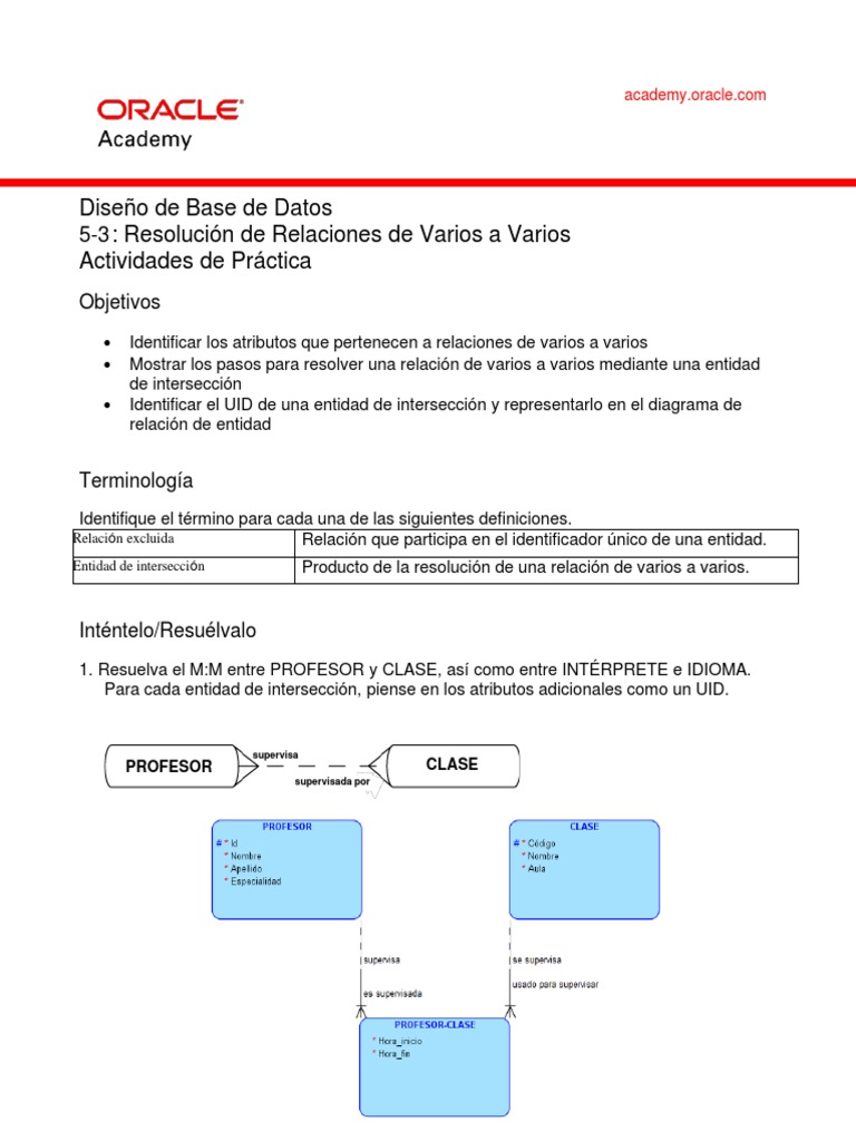 Práctica 5-3 Resolución de Relaciones de Varios A Varios | PDF | Informática