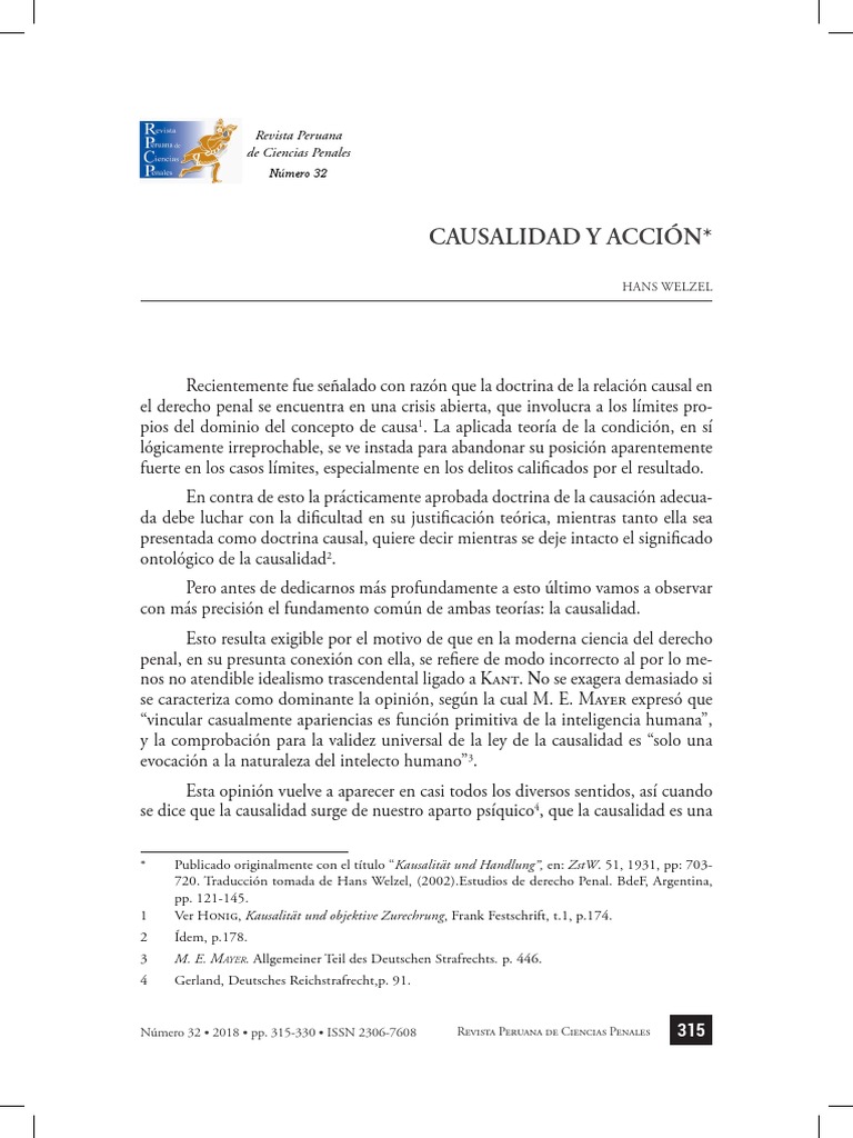 15 +hans+welzel | PDF | Immanuel Kant | Derecho penal