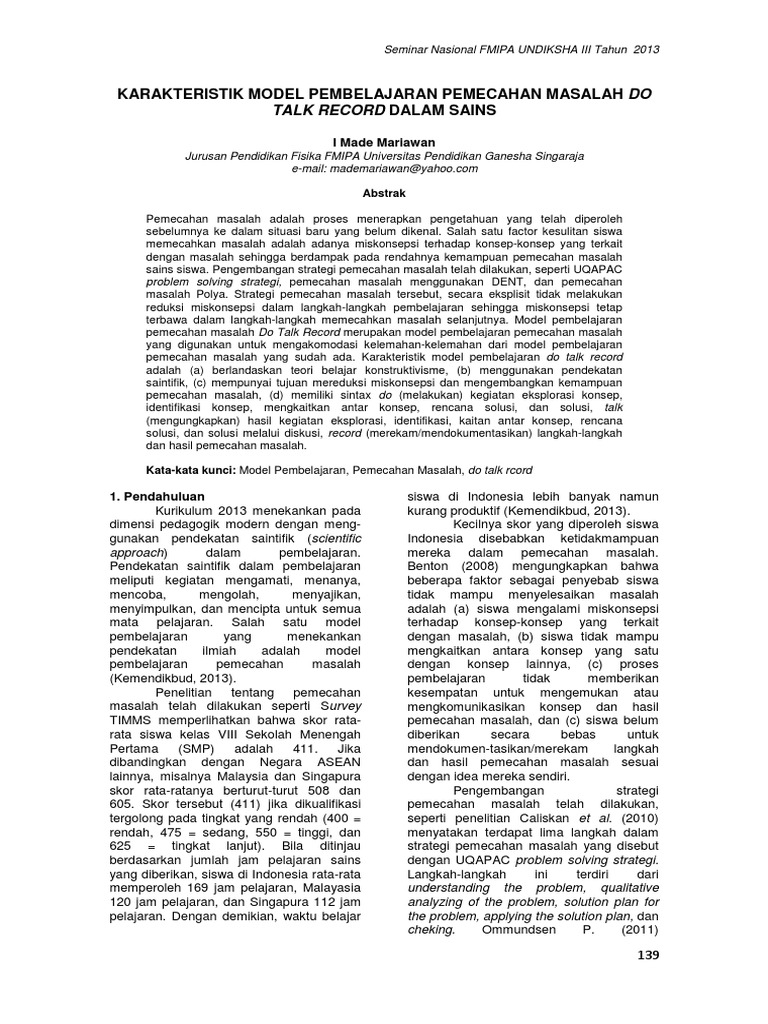 Model Pembelajaran Do Talk Record | PDF | Karier & Perkembangan