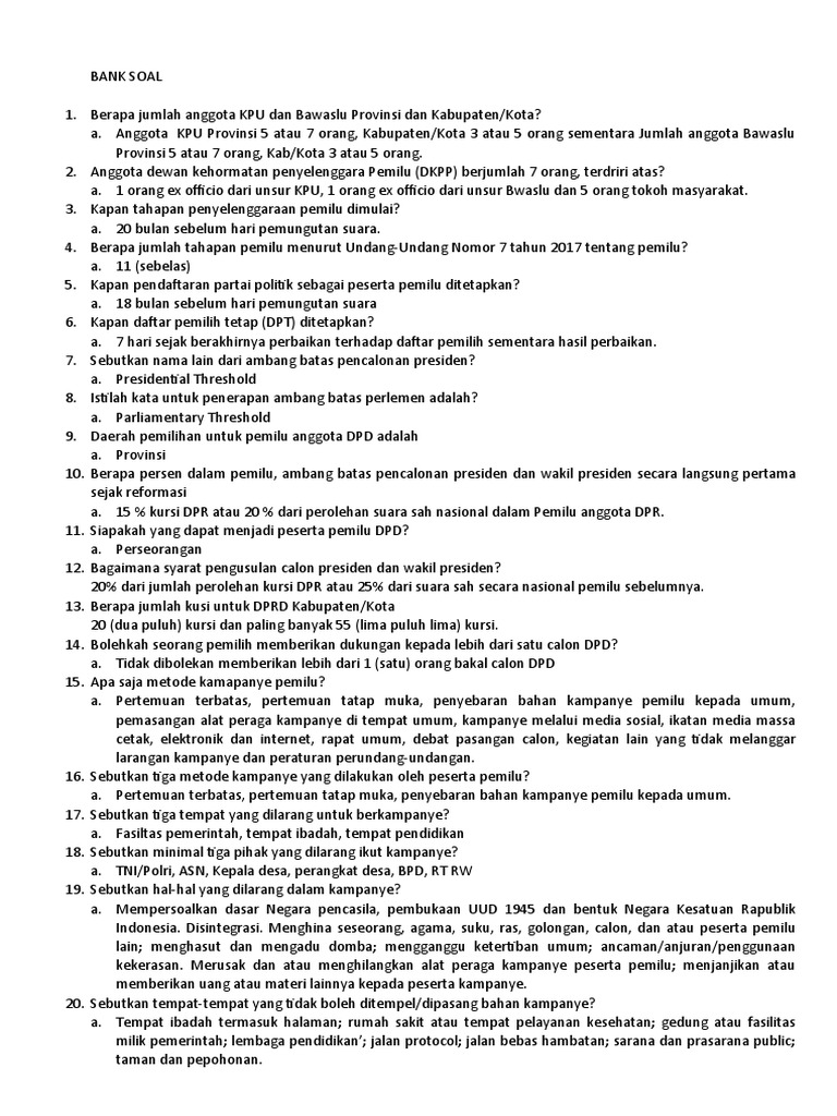 Panduan Lengkap Pemilu dan KPU | PDF | Politik