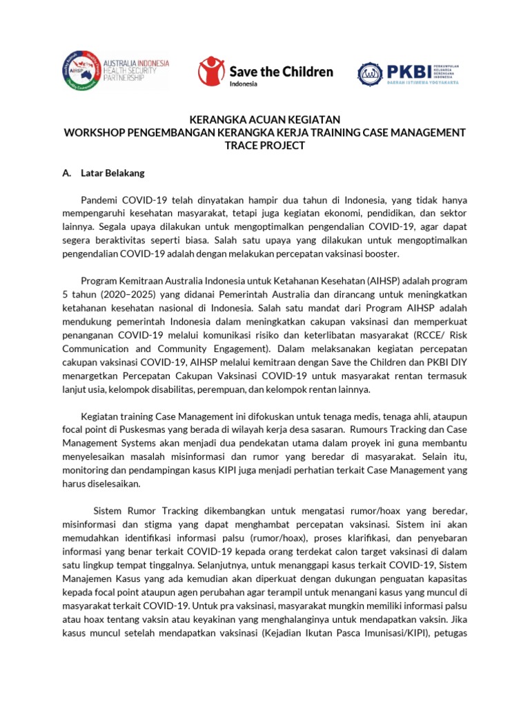 Workshop Pengembangan Case Management | PDF