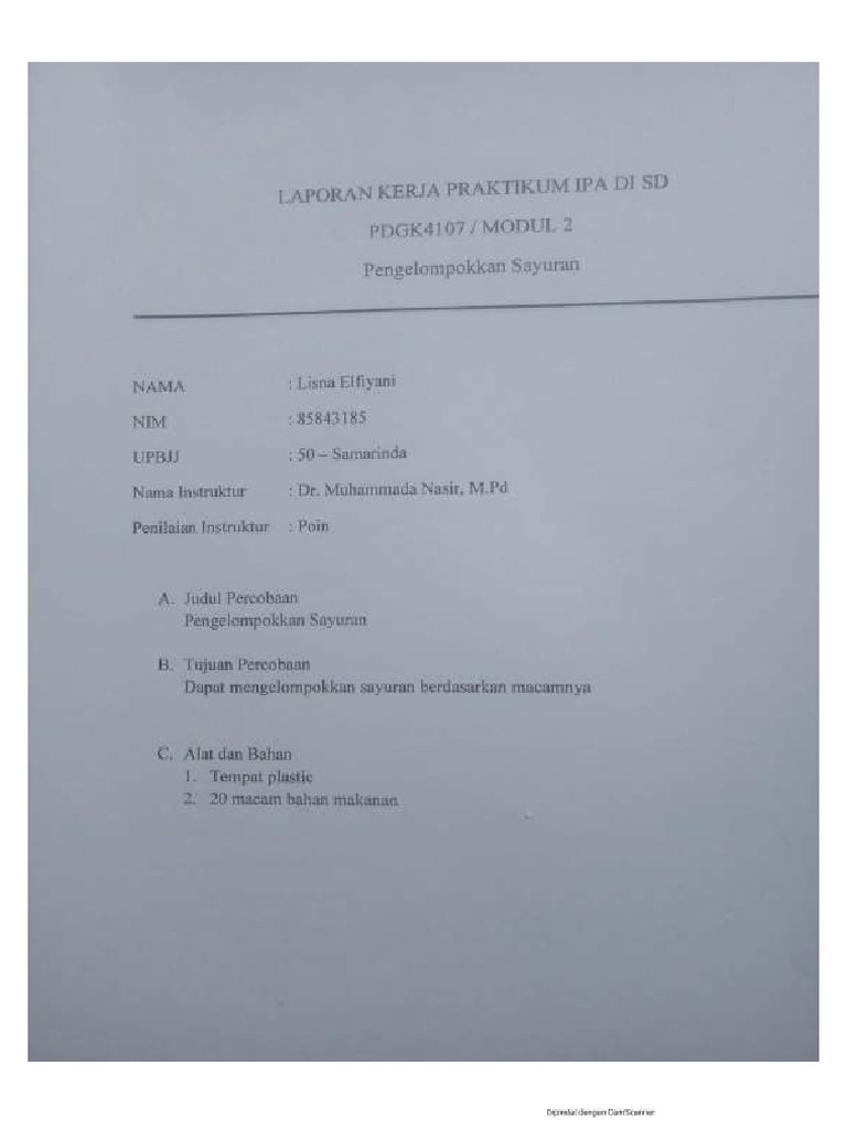 Modul 3 KP 1 Pengelompokkan Sayuran - Compressed | PDF