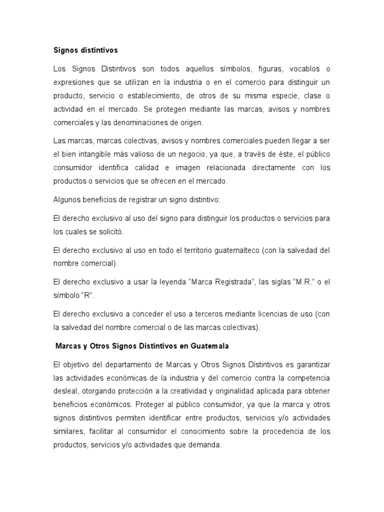 Ensayo Signos Distintivos | PDF | Marca comercial | Marca