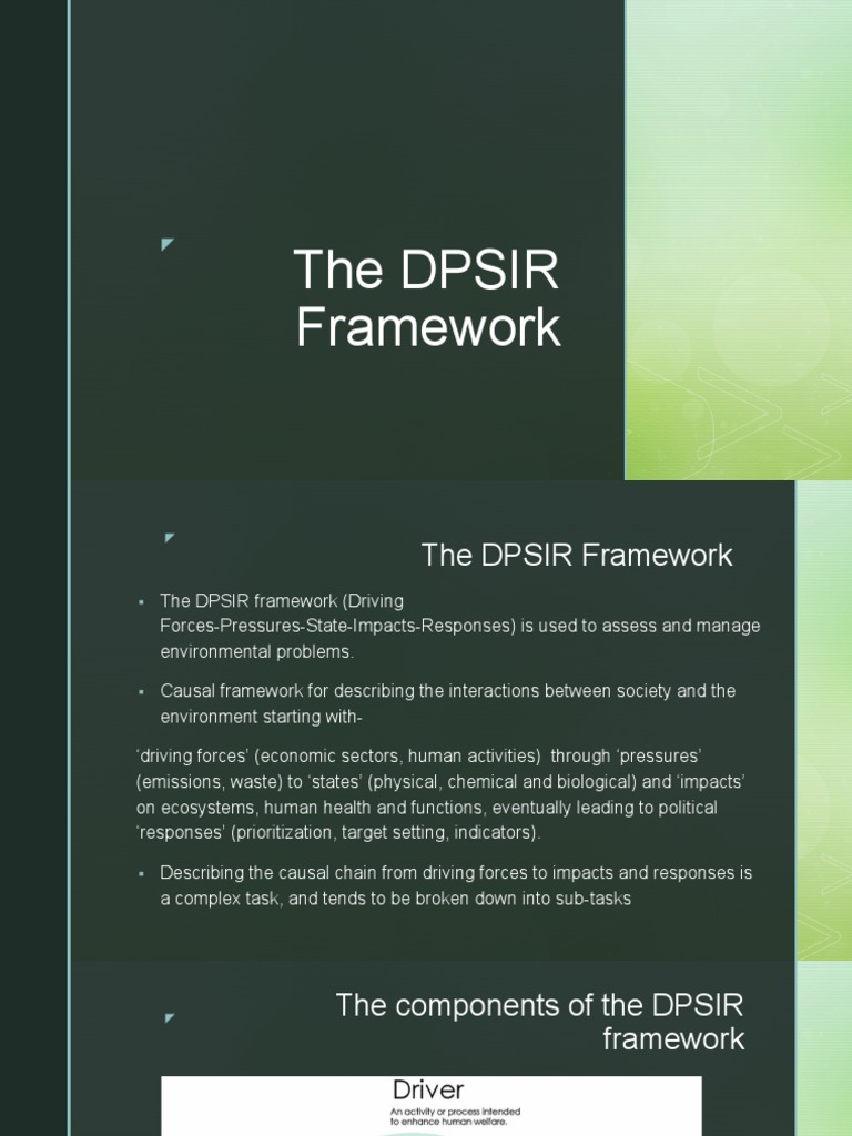 DPSIR Framework | PDF | Human Impact On The Environment | Ecosystem