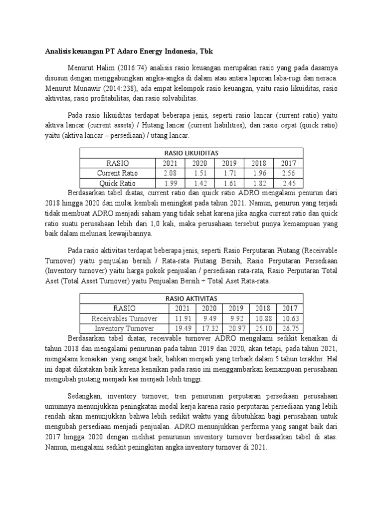 Analisis Teknikal PT Adaro Energy Indonesia TBK | PDF