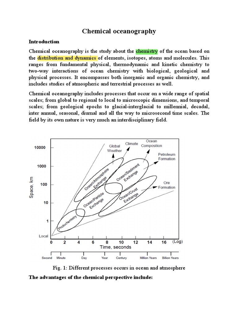 Chemical oceanography | PDF | Oceans | Chemistry
